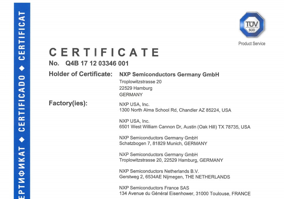 ISO 26262/IEC 61508機能安全規格 | NXP Semiconductors